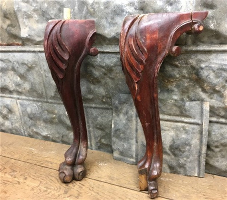 2 Elegant Wooden Legs Table Support Chair Bottom Cabinet - Etsy