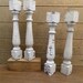4 Balusters White Wood Architectural Salvage Spindles Porch - Etsy