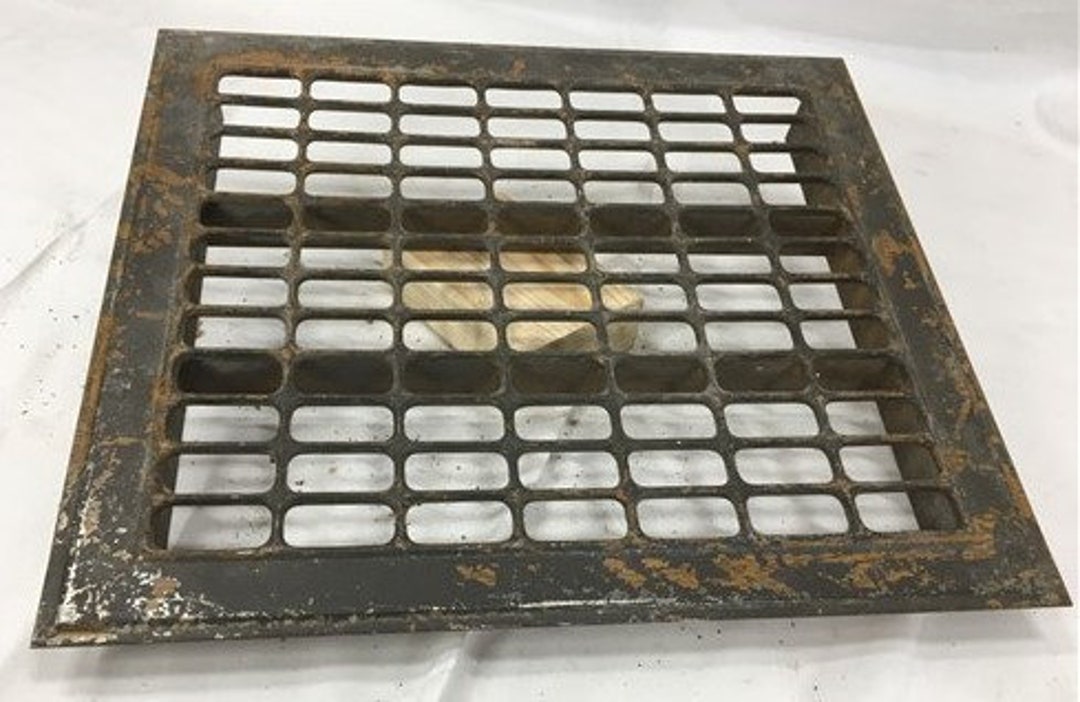 Metal Floor Grate Heat Vent Register Cover, Cold Air Return Vintage A22 ...