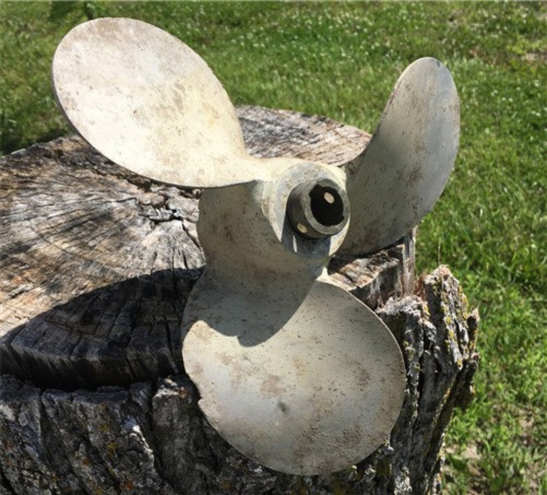 3 Blade Michigan Wheel Boat Propeller, PJ 35 Vintage Aluminum Boat Prop ...