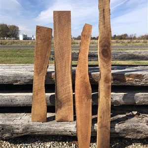 4 Live Edge Raw Boards, Natural Unfinished Wood Lumber, Rustic Hardwood ...