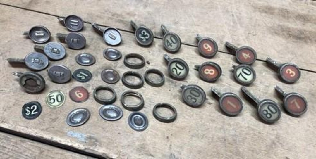 NCR National Cash Register Keys Buttons Parts Numbers Steampunk H, NCR ...