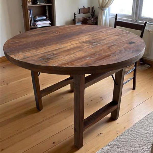 Antique Round Wood Dining Tables - Etsy