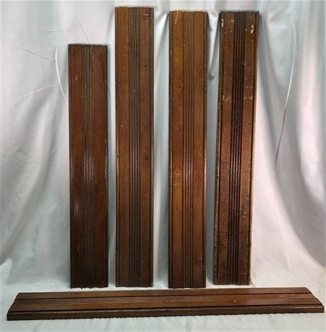 5 Wood Trim Pieces, Architectural Salvage, Reclaimed Vintage Wood ...