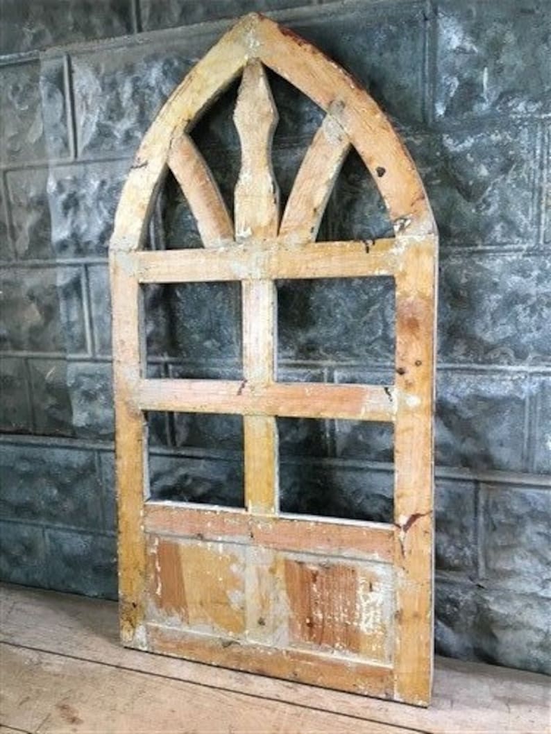 Arched French Country Distressed Window Frame, Architectural Shabby ...