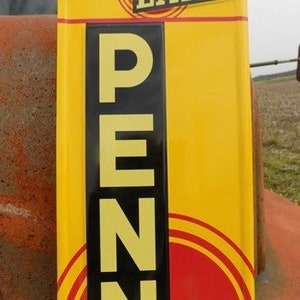 Penn Eaton Motor Oil, Tin Advertising Sign, Gas Station, Gasoline & Oil ...