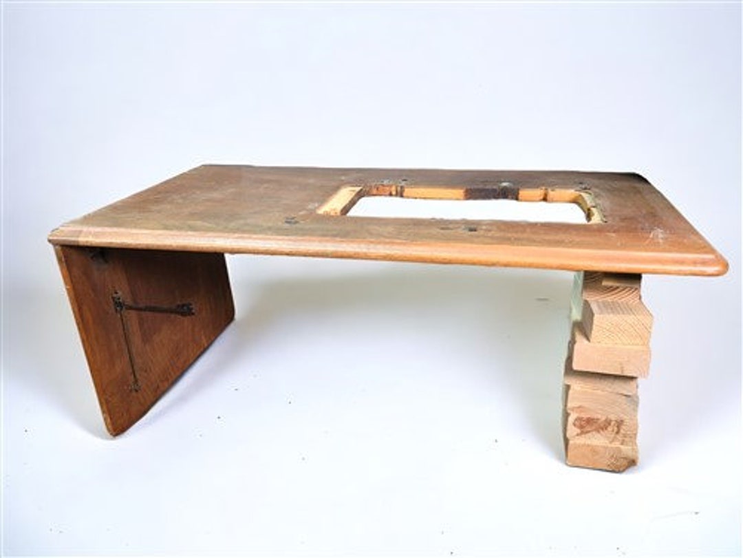 Singer Wood Table Top, Treadle Sewing Machine Base, Cabinet Part ...