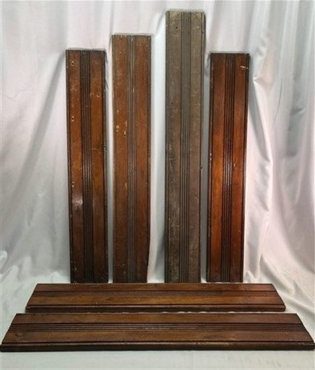 6 Wood Trim Pieces, Architectural Salvage, Reclaimed Vintage Wood ...