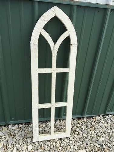 Light American Gothic Style Wood Window Frame Arched - Etsy