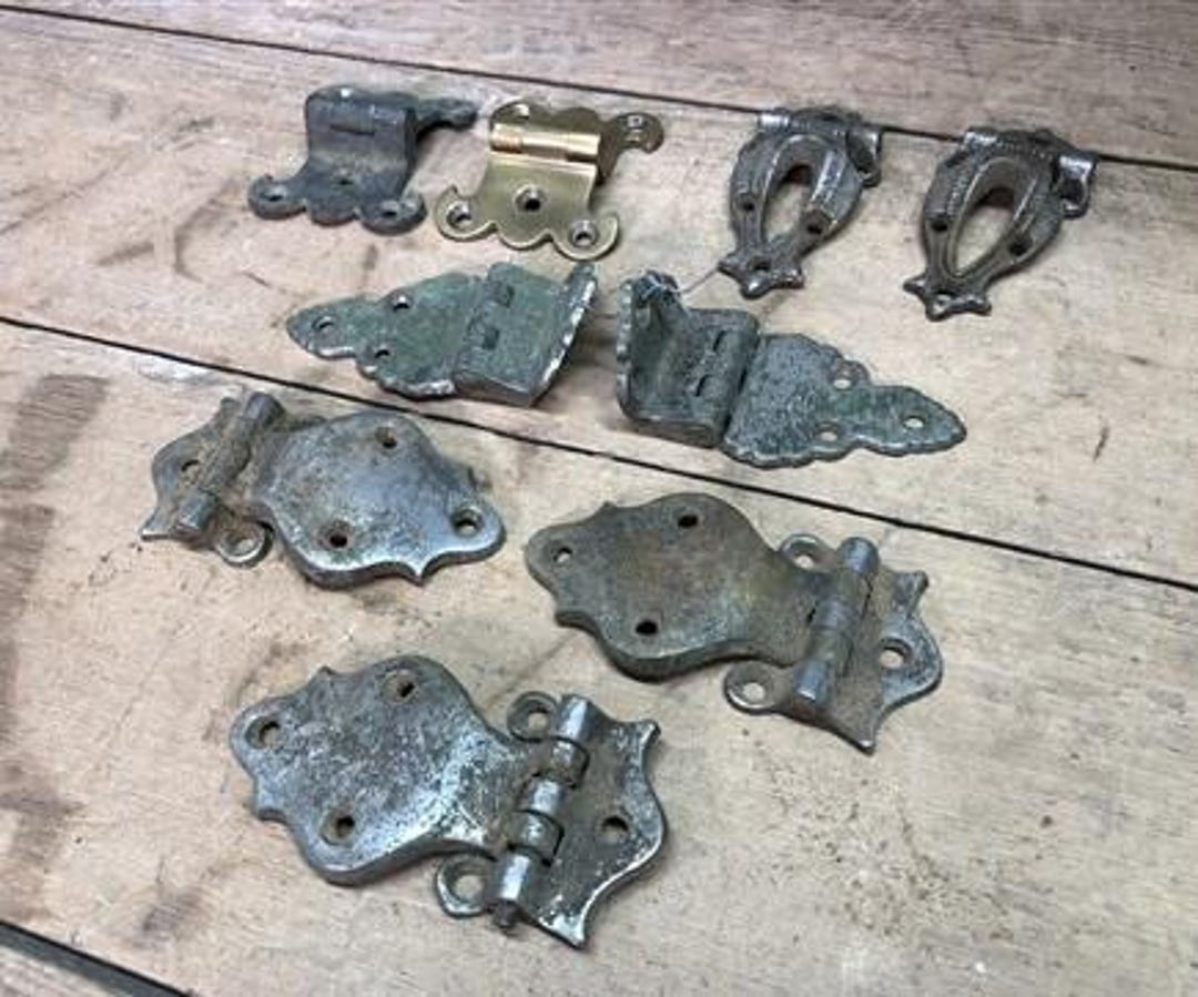 Ice Box Hardware, Vintage Latch Door Hinge, Salvage Cooler Chest Handle ...