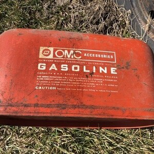 6 Gallon OMC Gasoline Gas Fuel Tank, Vintage Outboard Boat Motor Gas ...