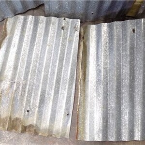 5 Sheets Corrugated Weathered Barn Tin, Farmhouse Architectural Salvage ...