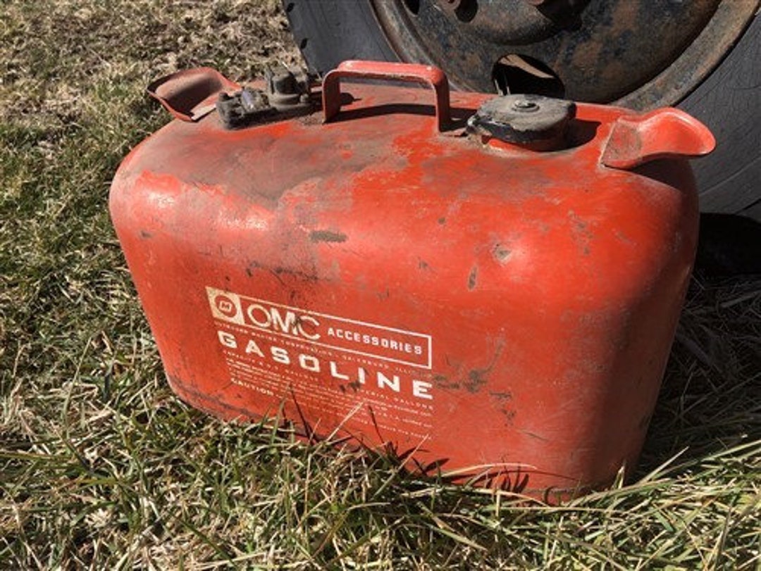 6 Gallon OMC Gasoline Gas Fuel Tank, Vintage Outboard Boat Motor Gas ...