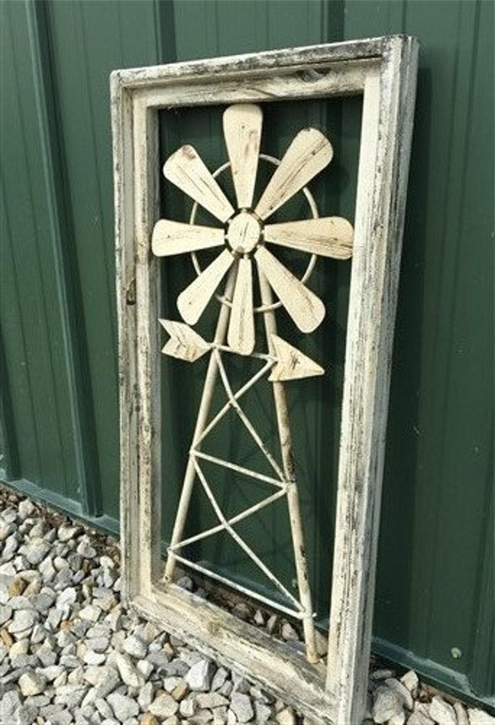 Windmill Wood Metal Window Frame Rustic Farmhouse Decor | Etsy