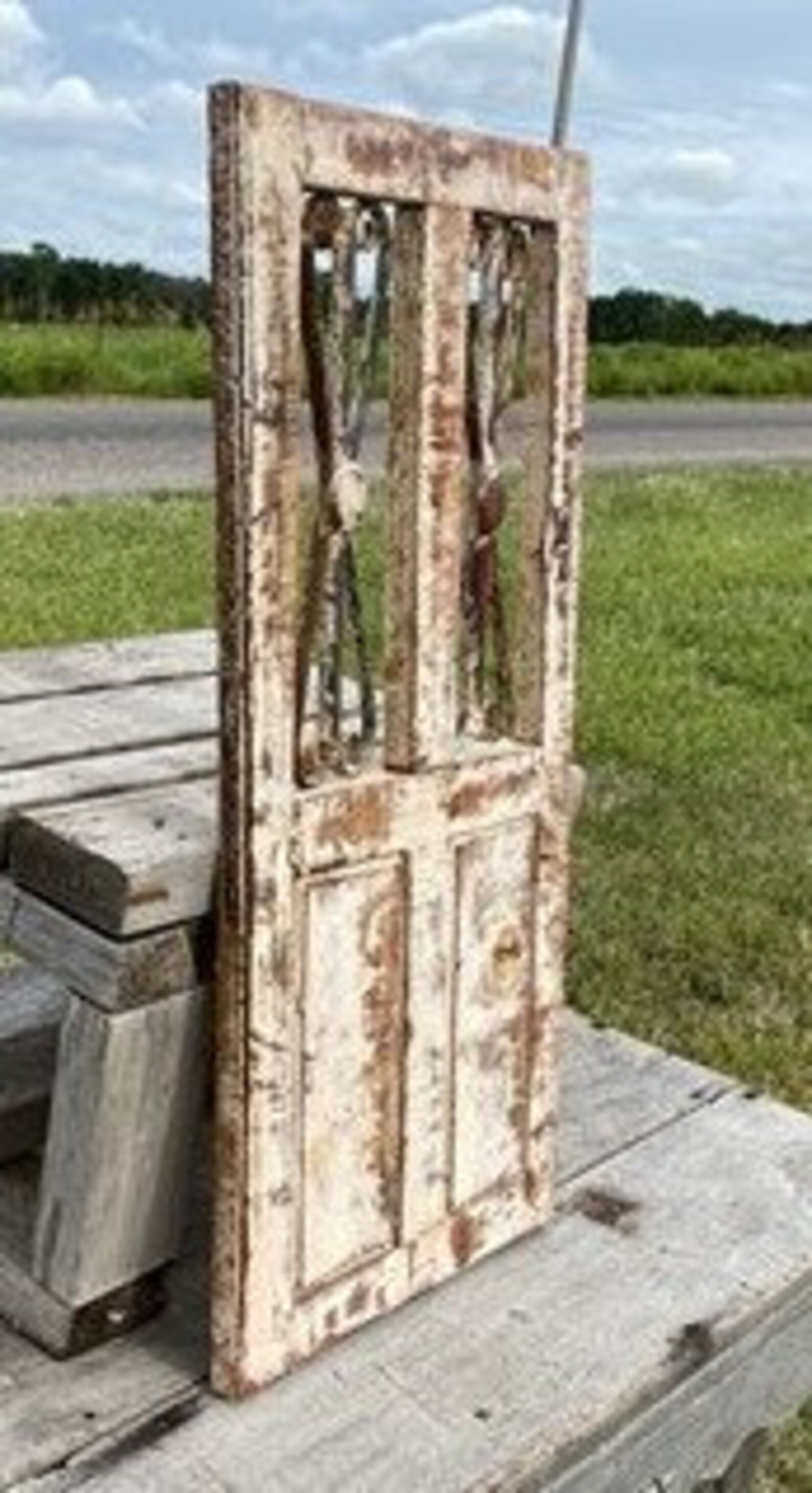 White Rectangular Metal Wood Window Distressed Architectural | Etsy