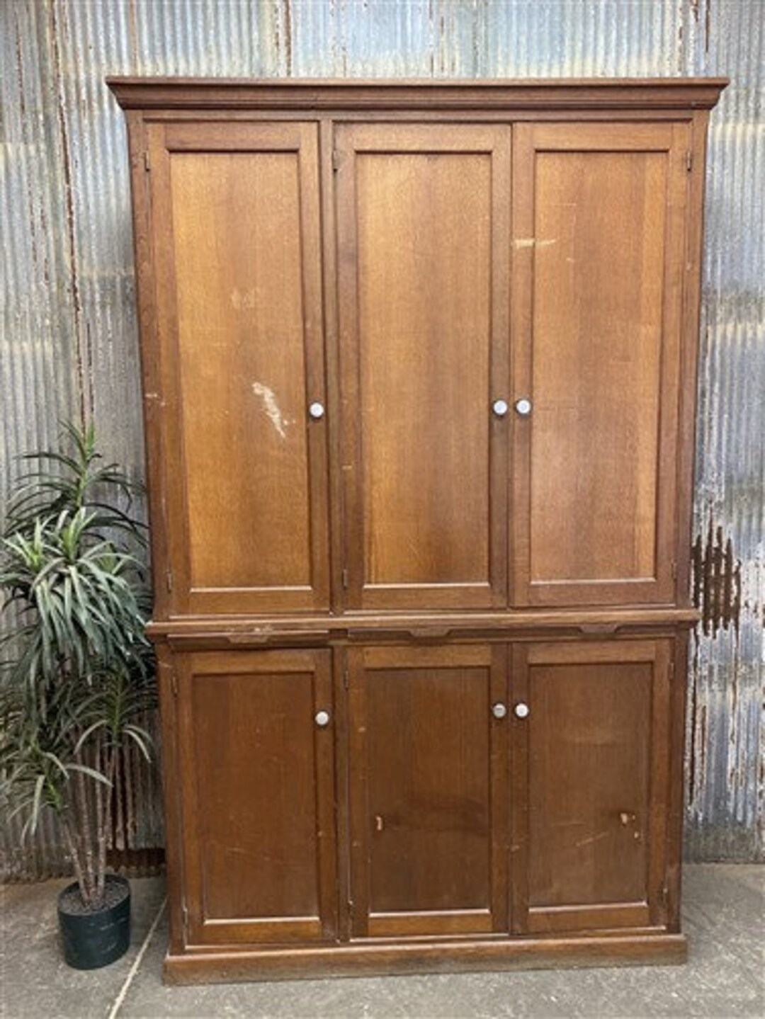 Vintage French Kitchen Pantry Cabinet, Store Counter, Storage Display ...