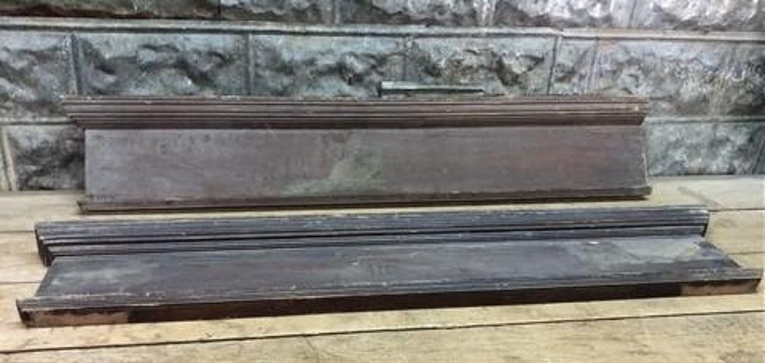 Pair Crown Molding Headers, Trim Door Window Pediment Architectural ...