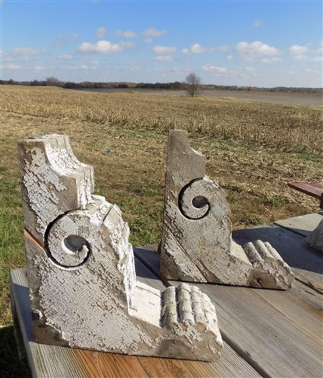 Wood Architectural Salvage Corbels, Reclaimed Porch Post House Trim ...