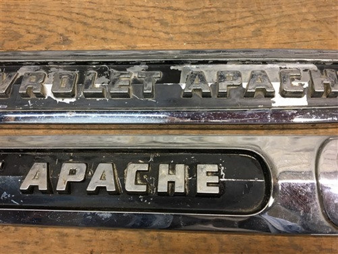 1959 Chevrolet Apache 32 Emblems Vintage Aluminum Advertising | Etsy