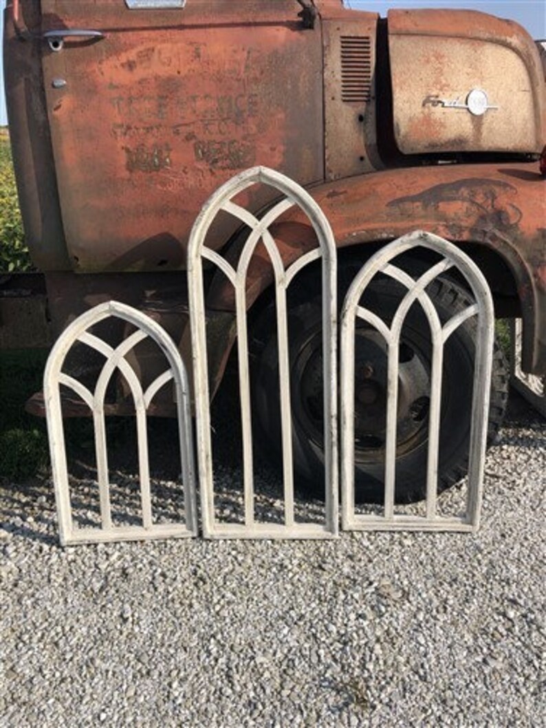 3 White Wood Farmhouse Window Frames Distressed Church - Etsy