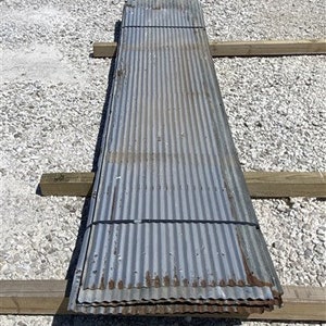 15 Sheets Barn Tin, Corrugated Metal Reclaimed Salvage, 10' Long 300 Sq ...