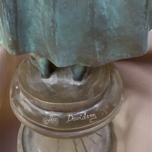 Signed Jim Davidson Bronze Sculpture lady With Fan, Art Deco, Bronze ...