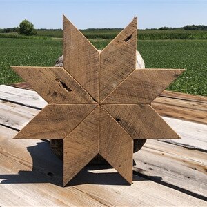 20" Amish Made Wooden Star, Reclaimed Barn Wood Star Rustic Farmhouse ...