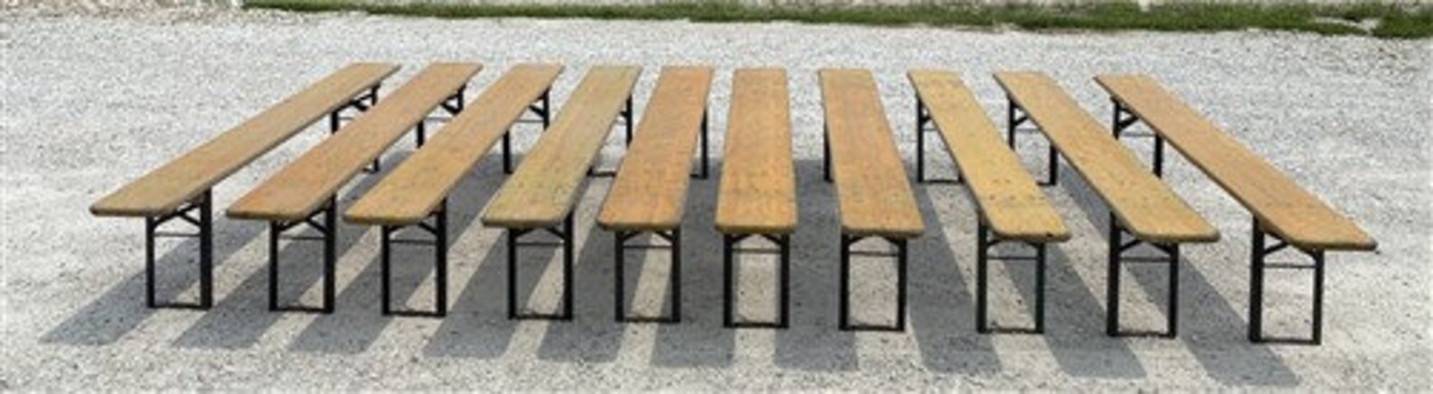 10 Vintage German Beer Garden Benches Portable Industrial - Etsy