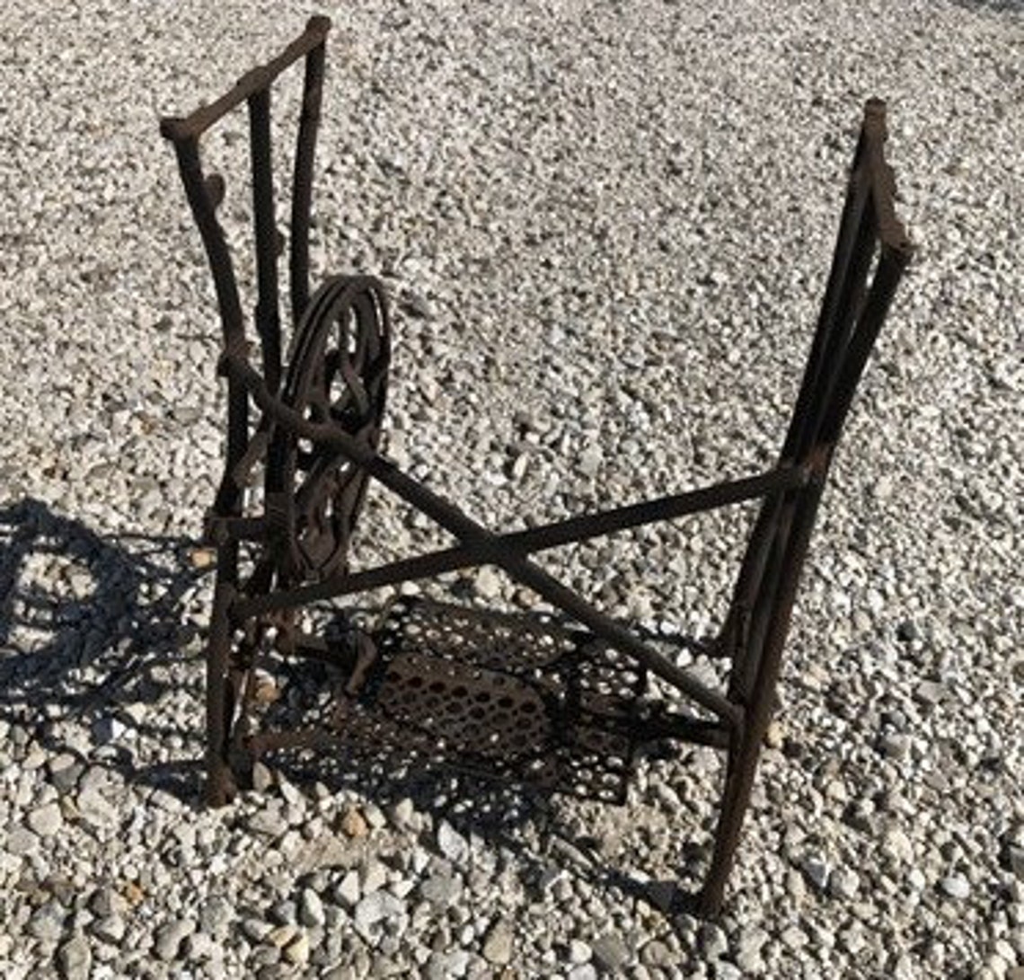 Treadle Sewing Machine, Cast Iron Base, Industrial Age Singer Steampunk ...