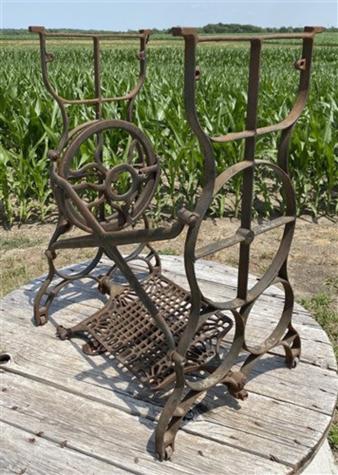 Treadle Sewing Machine, Cast Iron Base, Industrial Age Singer Steampunk ...