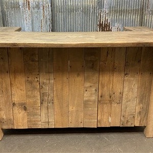 6' Amish Made Front Bar, Custom Made to Order, Pine Wood Bar, Rustic ...