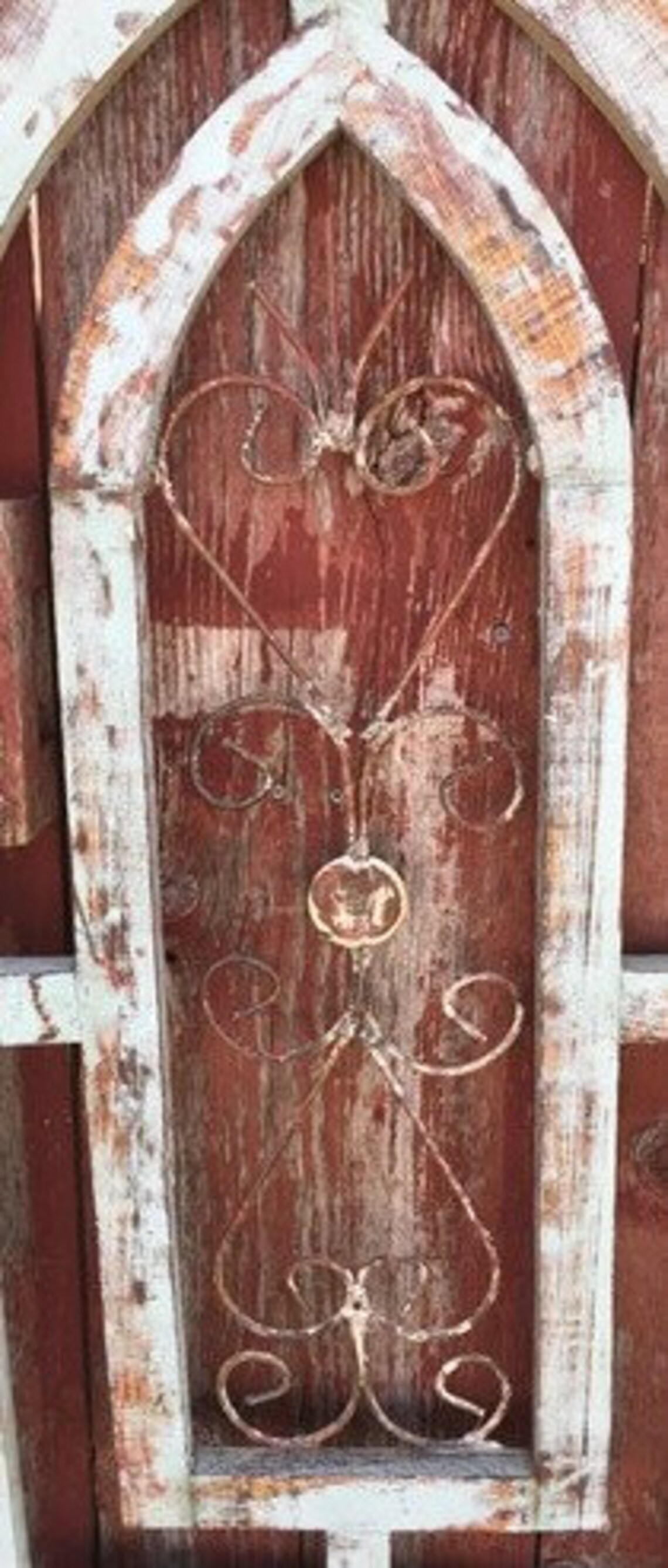 Blue Church Metal Wood Window Frame Arched Architectural - Etsy