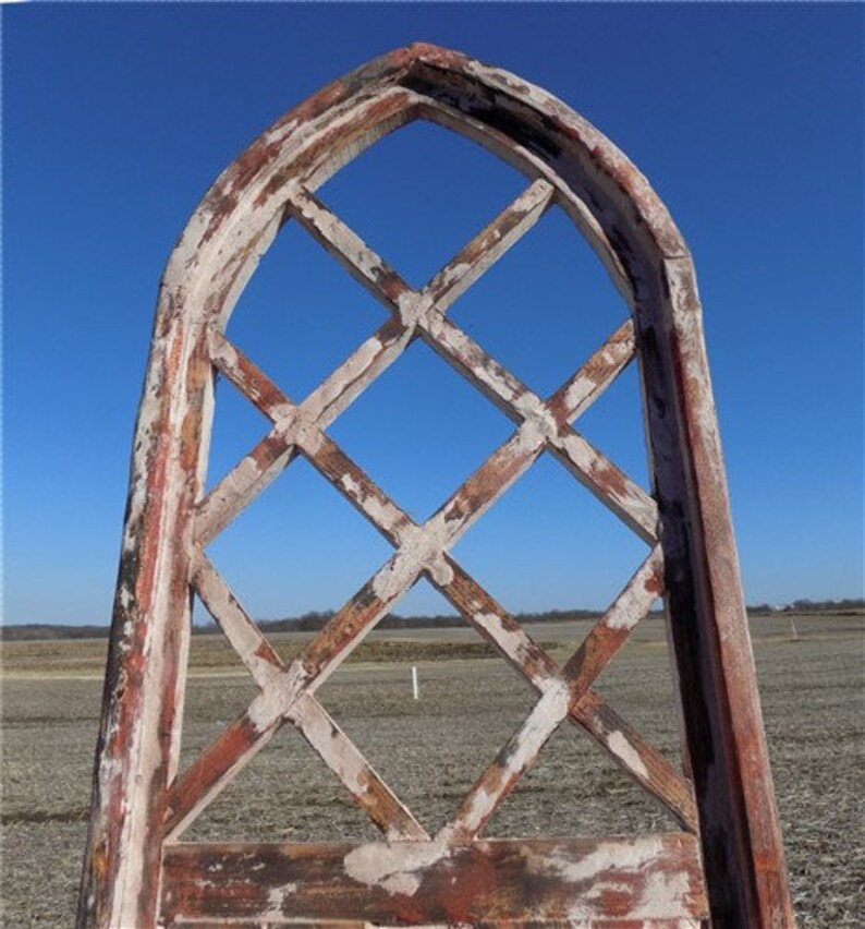 Pink Farmhouse Lattice Window Arched Lattice Window Frame | Etsy