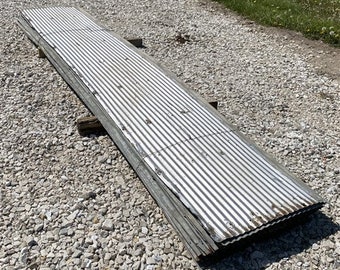 16 Sheets Barn Tin, Corrugated Metal Reclaimed Salvage, 12' Long 384 Sq ...