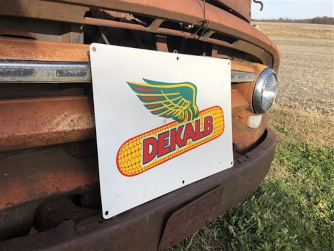 Dekalb Seed Corn Sign, Vintage Metal Advertising Sign, Farm Seed Corn ...