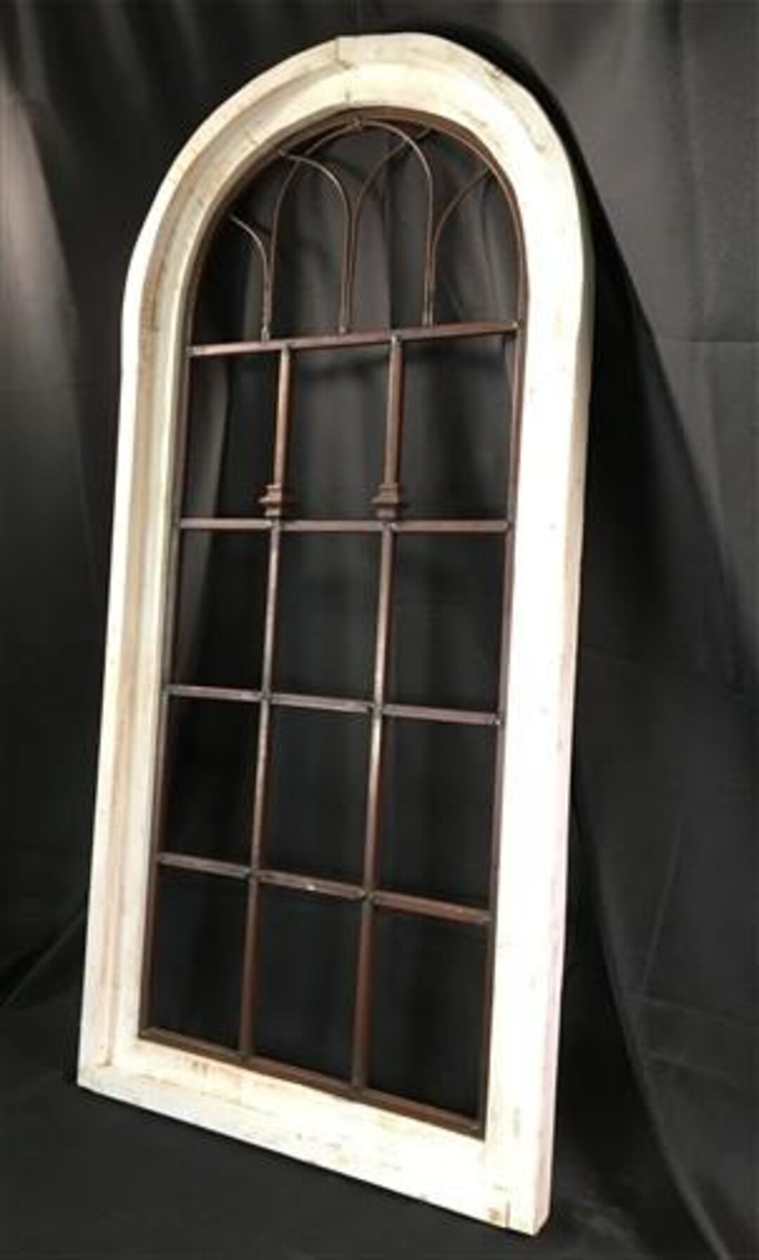 Rounded Church Window Frame, Wood Metal Gothic Window Frame, Farmhouse ...