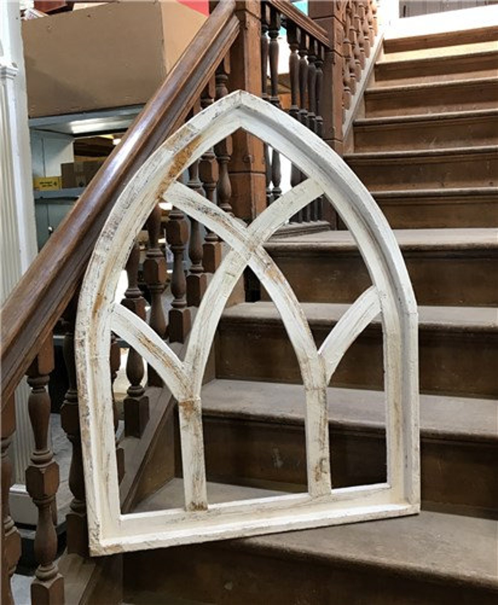 Wooden Church Cathedral Window Frame Gothic Arched Faux Frame - Etsy