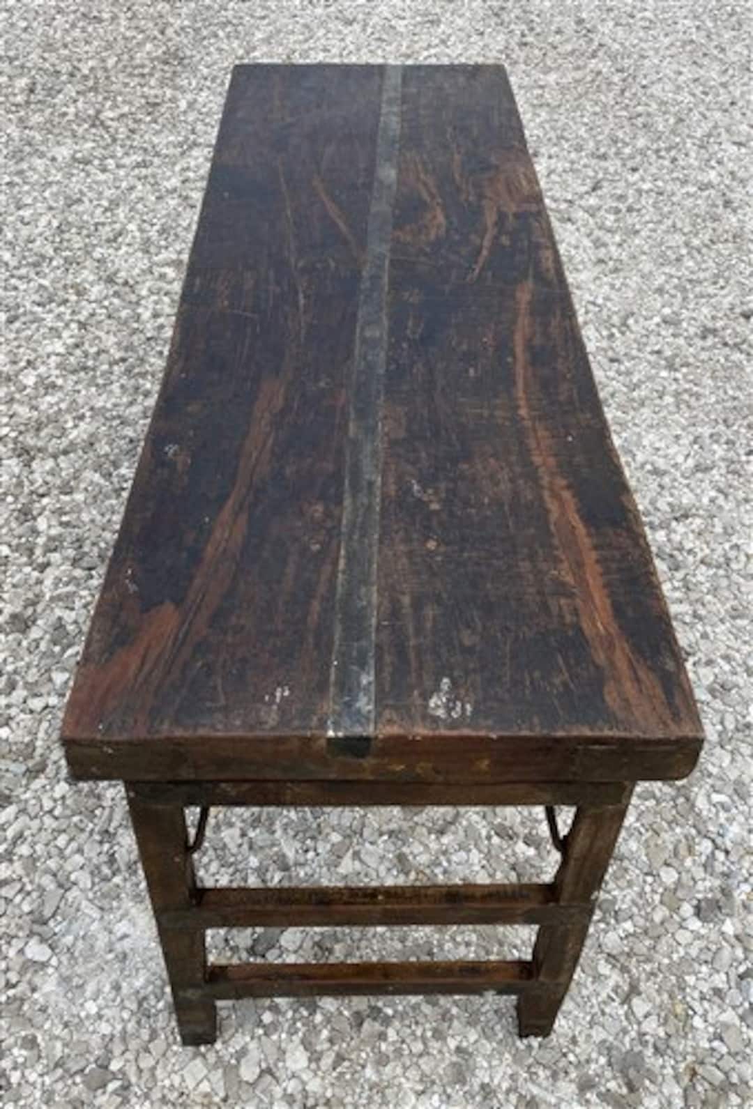 Rustic Folding Table, Vintage Dining Room Table, Kitchen Island, Sofa ...