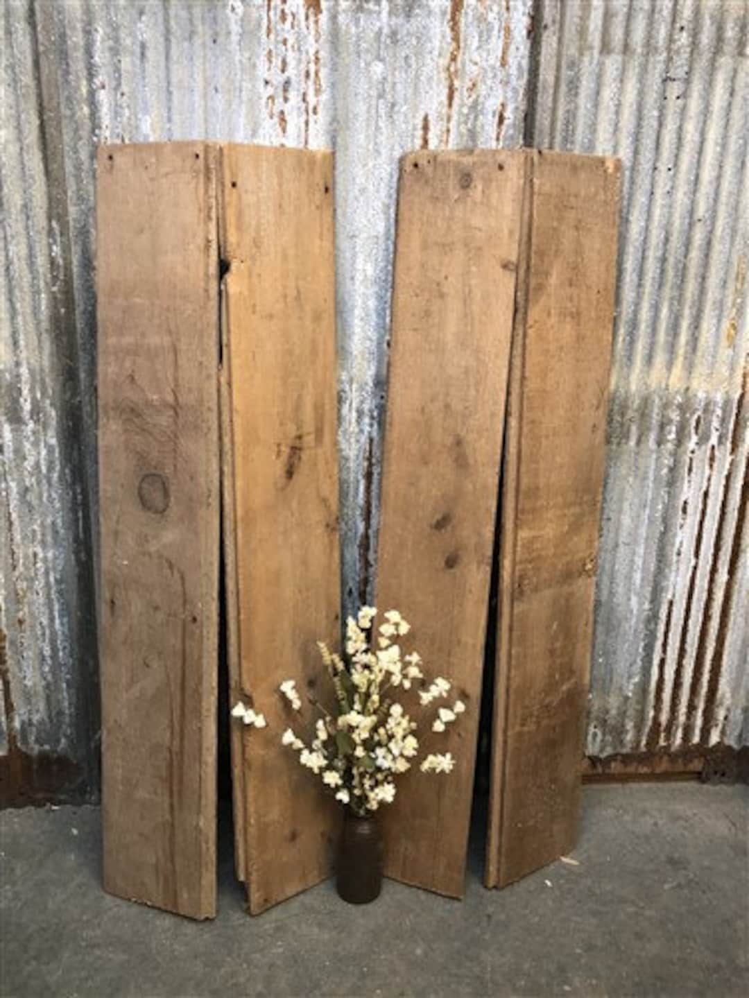 4 Barn Wood Reclaimed Planks, Wall Siding Boards, Rabbet Edge Lumber ...