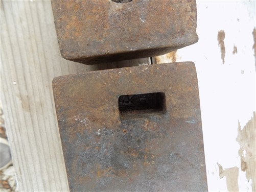 Pair 7 Lb Cast Iron Scale Weights Door Stop Paperweight - Etsy