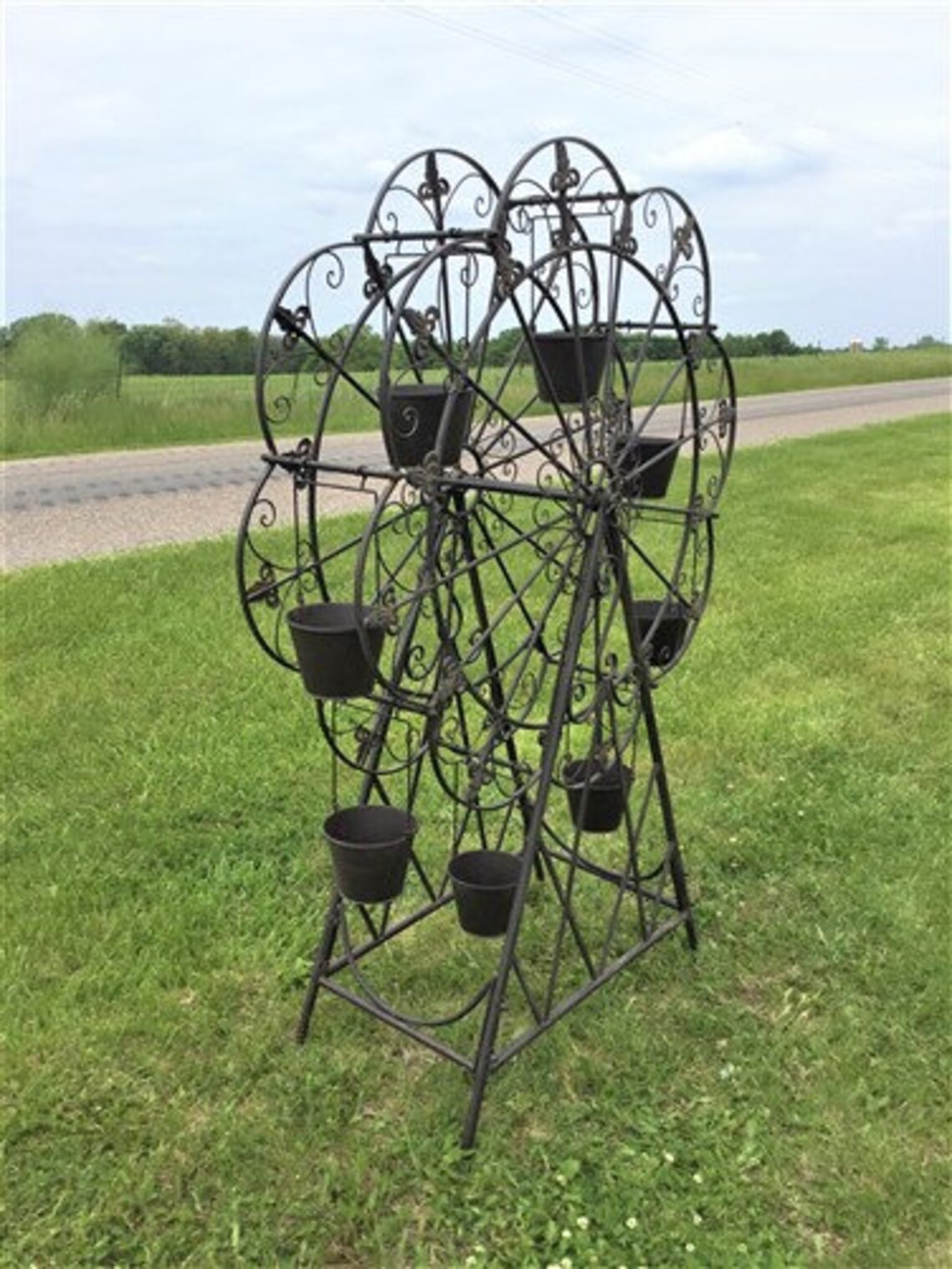Large Ferris Wheel Rotating Planter Flower Pot Outdoor - Etsy