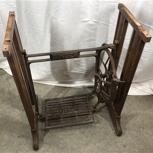 Treadle Sewing Machine, Cast Iron Base, Industrial Age Singer Steampunk ...