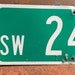 SW 24th ST Street Sign, 9x24 Vintage Green Road Sign, Metal Road Sign ...