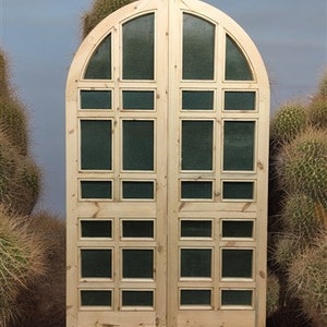 Arched French Double Doors (48x80.5) 14 Pane Glass Doors European ...