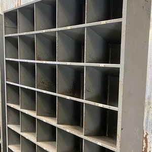 2 Hardware Store Cabinets, Cubbyhole, Railroad Post Office Mail Sorter ...