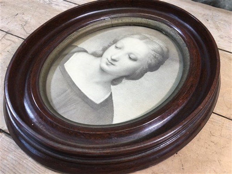 2 Vintage Victorian Wooden Frames Rectangular Round Frames | Etsy