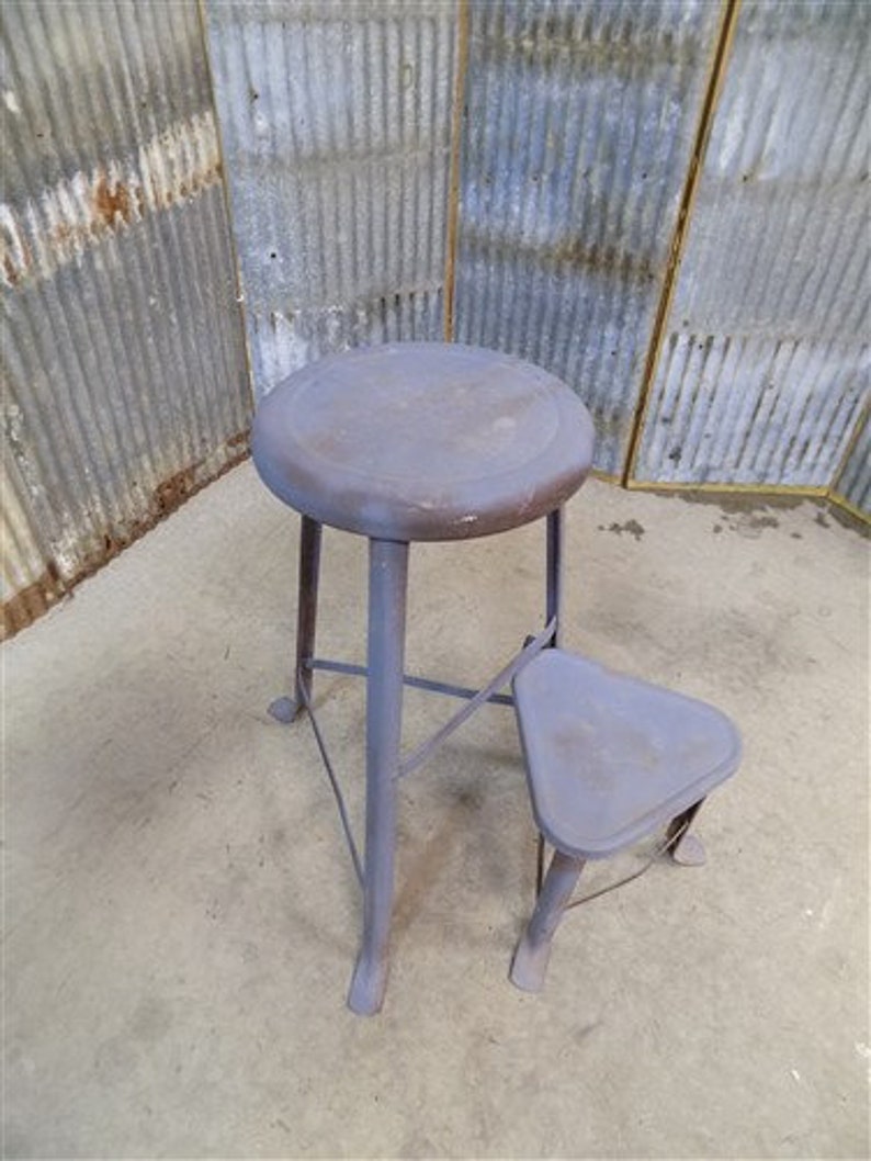 Kitchen Step Stool Vintage Metal Stool Farmhouse Kitchen | Etsy