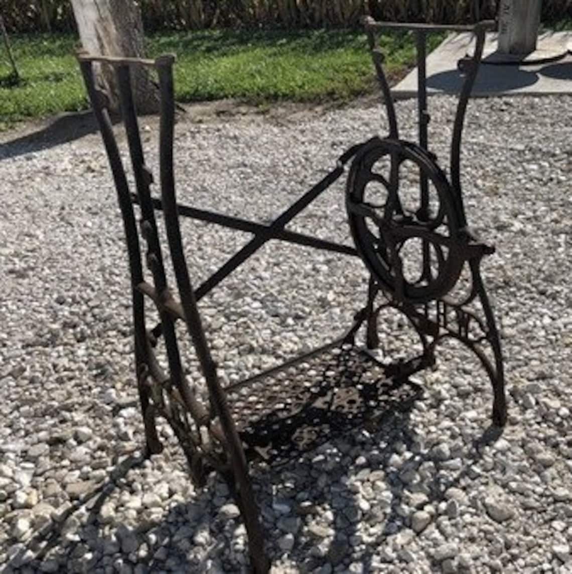 Treadle Sewing Machine, Cast Iron Base, Industrial Age Singer Steampunk ...