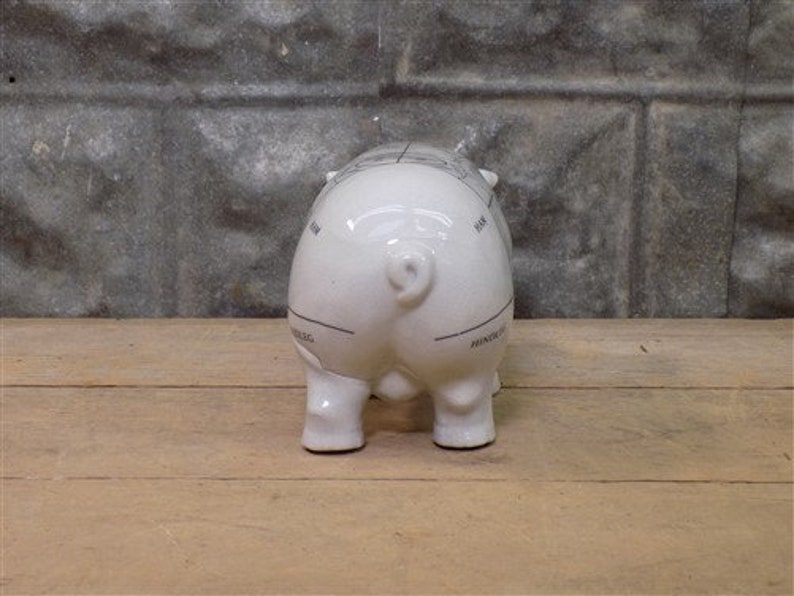 Pig Diagram Model Porcelain Pig Figurine Decor Ceramic - Etsy