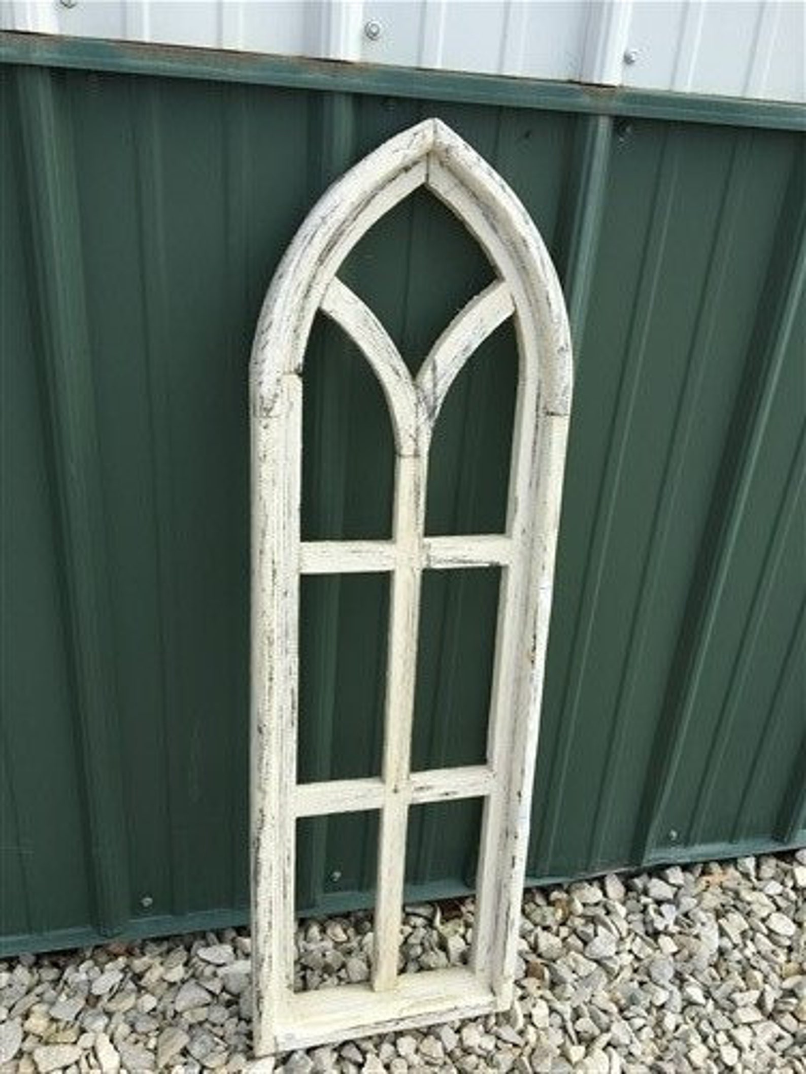 Light American Gothic Style Wood Window Frame Arched - Etsy